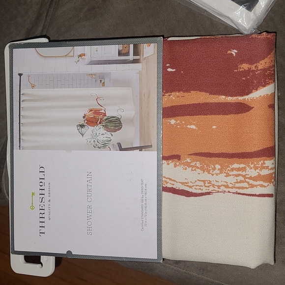 Threshold | Bath | Threshold Standard Shower Curtain Harvest Pumpkin ...